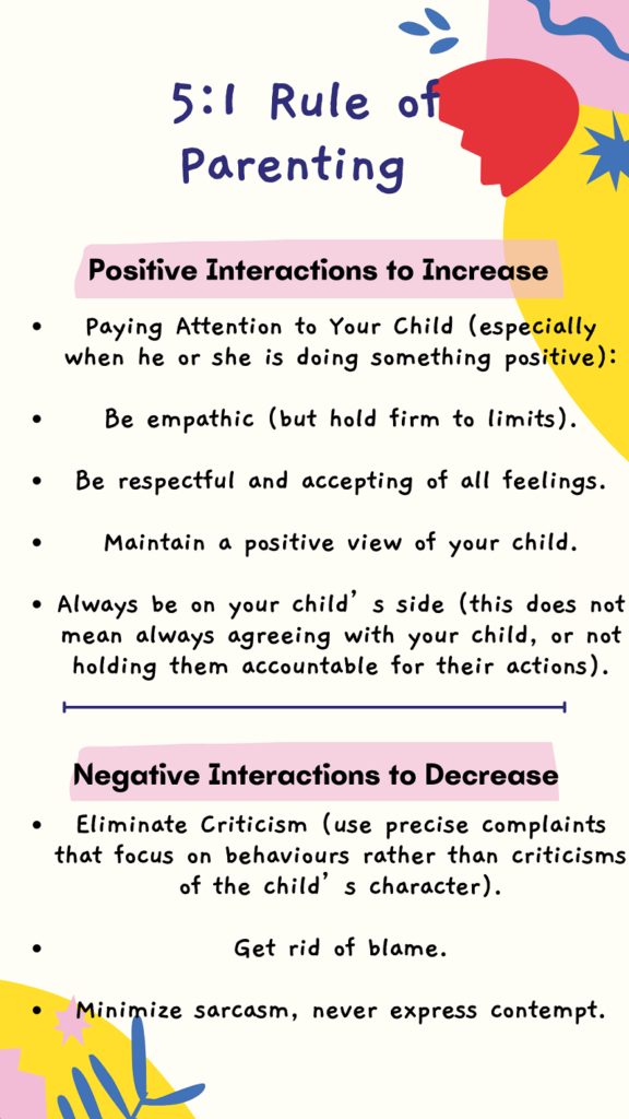 Resolve Parent-Child Conflicts With the Golden 5:1 Rule