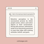 What is Selective Perception: Definition, Types & Examples