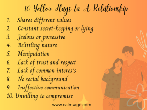 10 Common Yellow Flags in a Relationship and How to Resolve