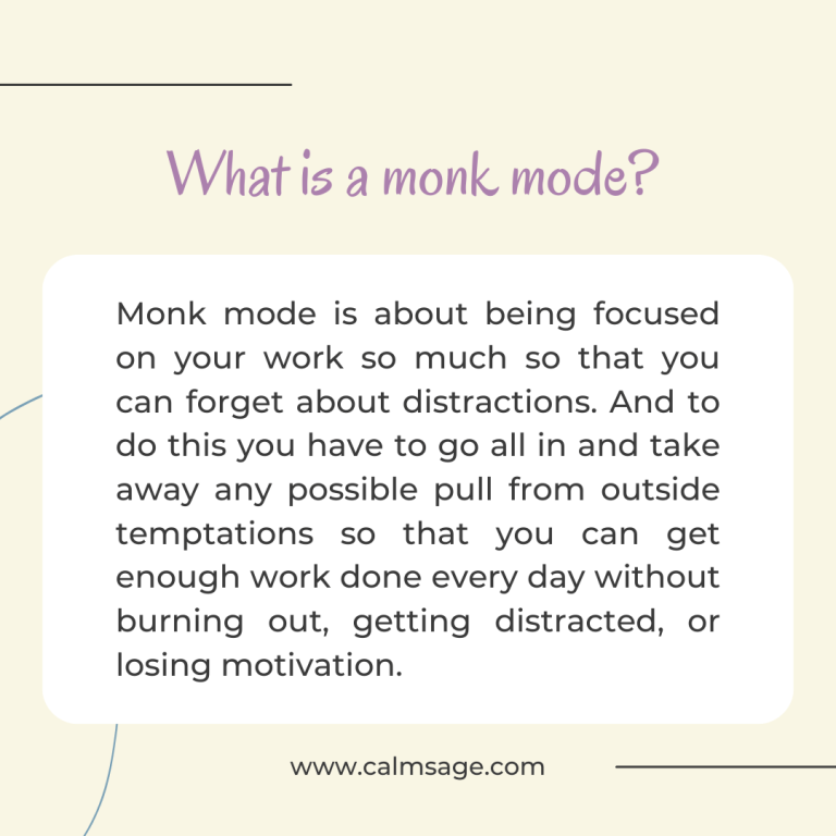 What Is Monk Mode - Benefits And Strategies